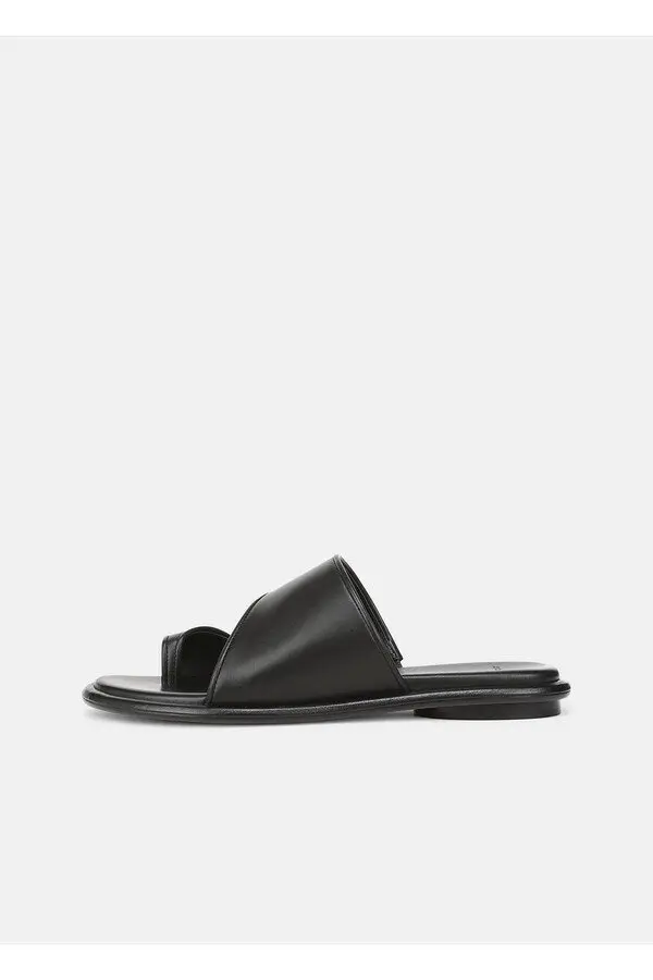 Vince Lukas Leather Sandals - Black