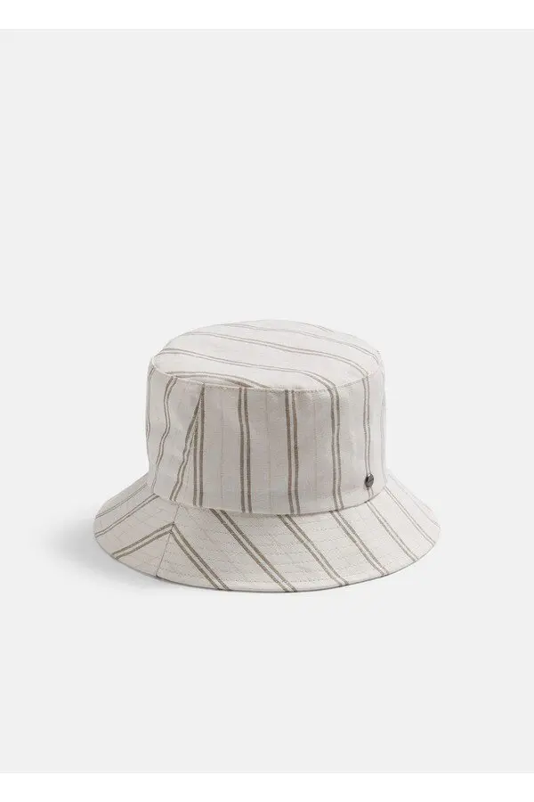 Vince Mesa Hemp Bucket Hat - Stripe