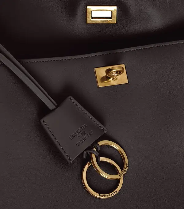 Balenciaga Medium Leather Rodeo Top-handle Bag - Brown