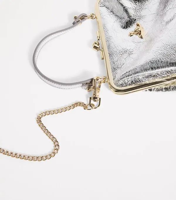 Vivienne Westwood Metallic Leather Granny Frame Shoulder Bag  display picture 1