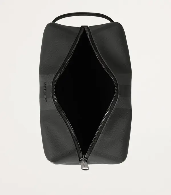 Burberry Leather-trim Check Wash Bag