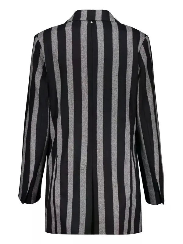 Lorena Antoniazzi Striped Double-breasted Blazer - Black