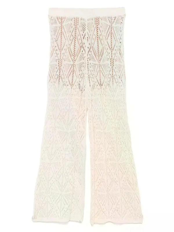 Liu Jo Crochet-knit Trousers - Neutrals