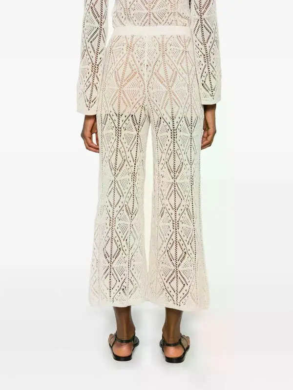 Liu Jo Crochet-knit Trousers - Neutrals