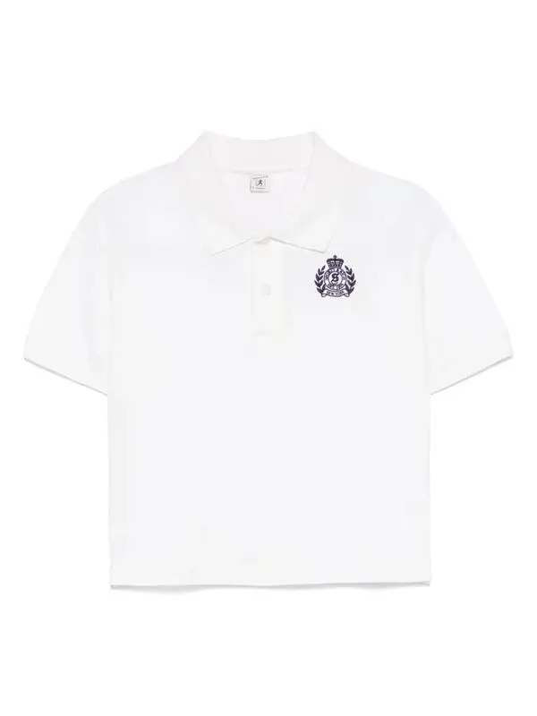 SPORTY & RICH Logo-embroidered Polo Shirt - White