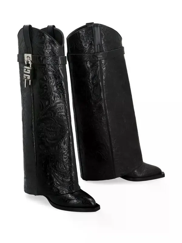 Givenchy 60mm Shark Lock Cowboy Boots