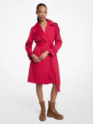 Michael Kors Belted Trench Coat - Red
