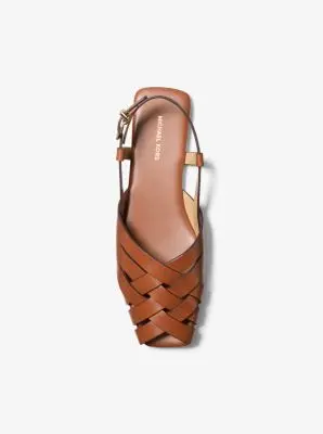Michael Kors Irene Woven Leather Slingback Sandal