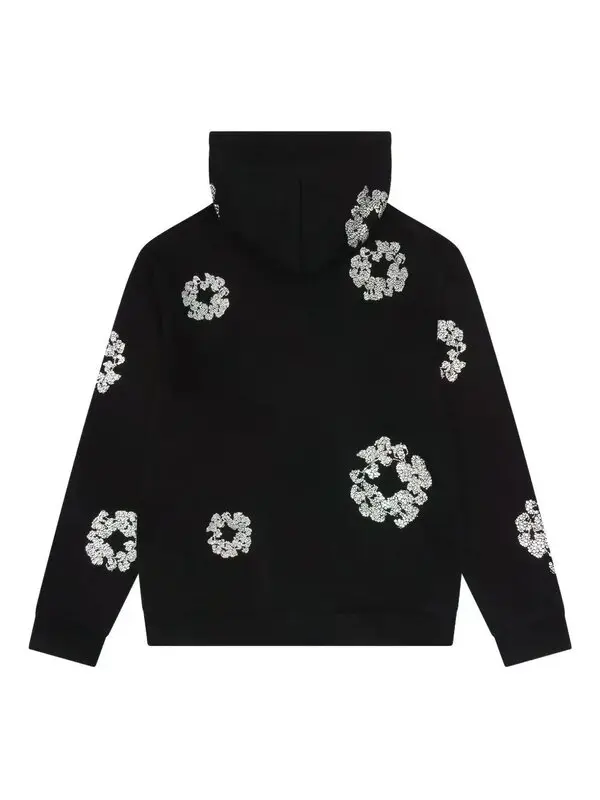DENIM TEARS Swarovski Wreath Zip Hoodie - Black