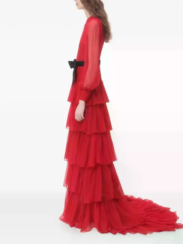 Valentino Garavani Ruffled Chiffon Maxi Dress