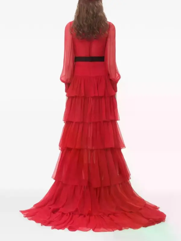 Valentino Garavani Ruffled Chiffon Maxi Dress