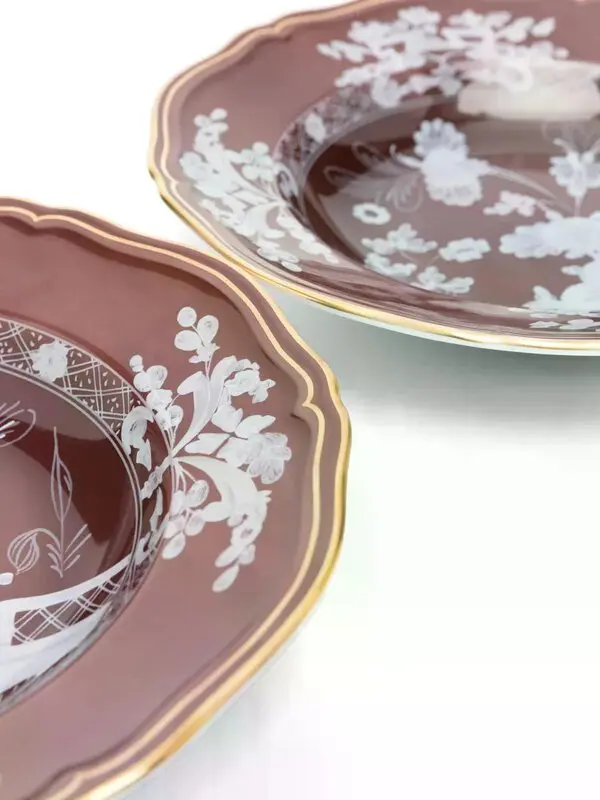 GINORI 1735 Oriente Italiano Soup Plate - Brown
