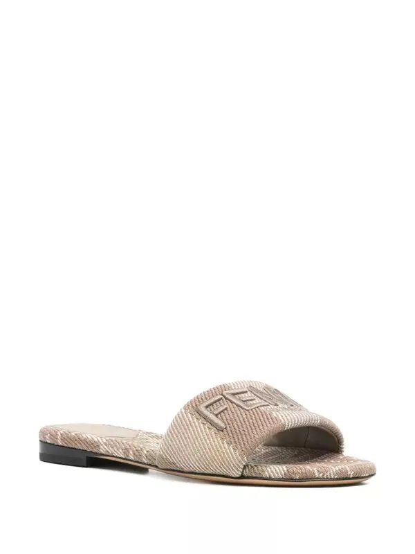 Fendi Logo-embroidered Slides