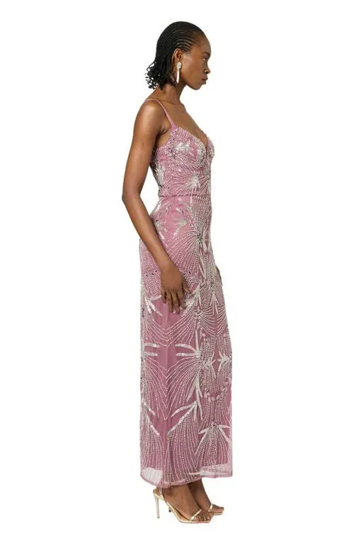 BEAUUT Occasion Embellished Beaded Evening Dress