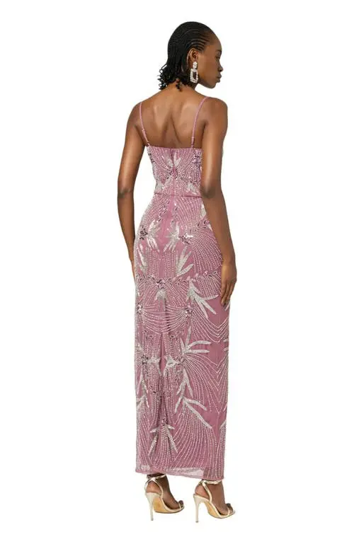 BEAUUT Occasion Embellished Beaded Evening Dress
