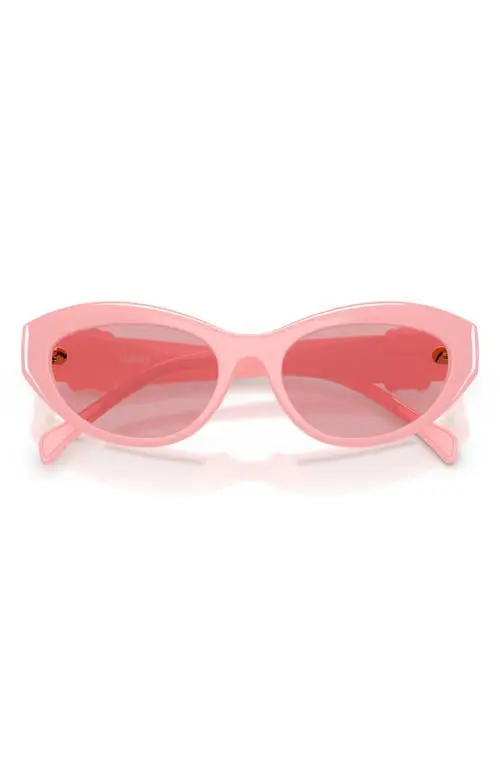 Versace 49mm Cat Eye Sunglasses - Pink