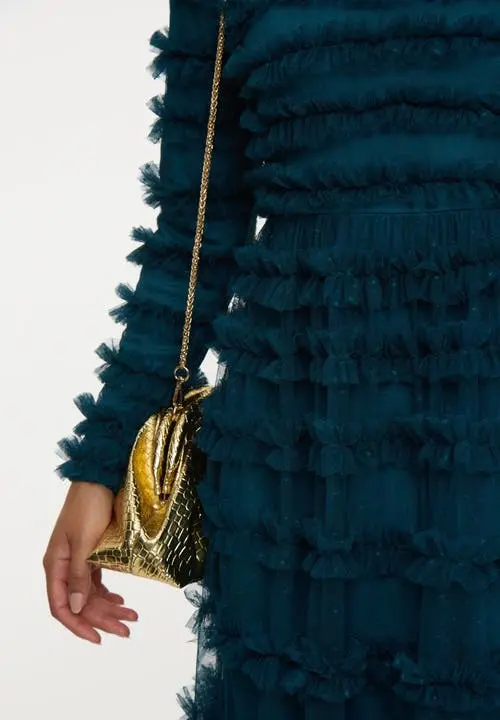 MARYISA Ruffle Maxi Dress