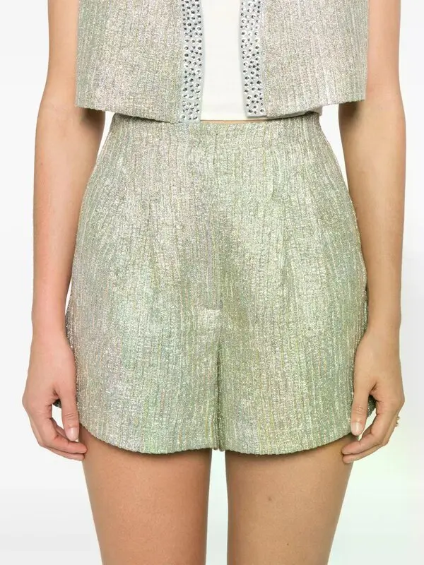 FORTE_FORTE Lurex Striped Shorts