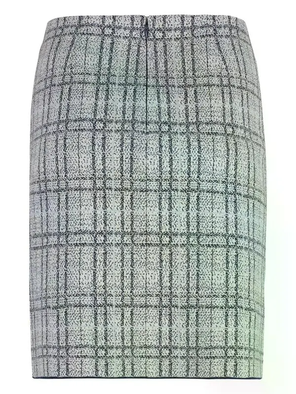 St. John Checked Pencil Skirt