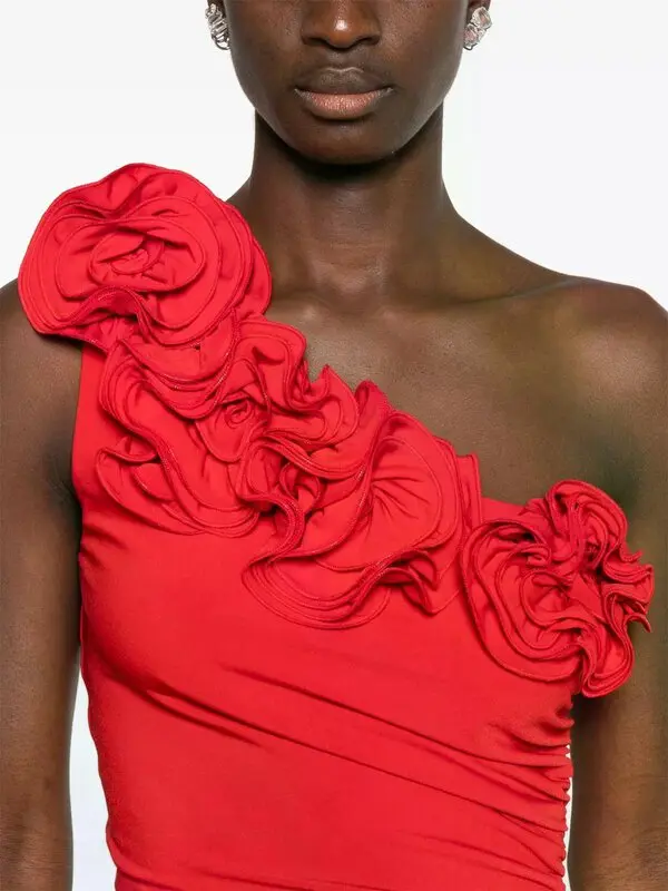 NISSA Floral-appliqué Maxi Dress