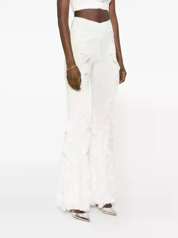 NISSA Ruffled Mesh Trousers