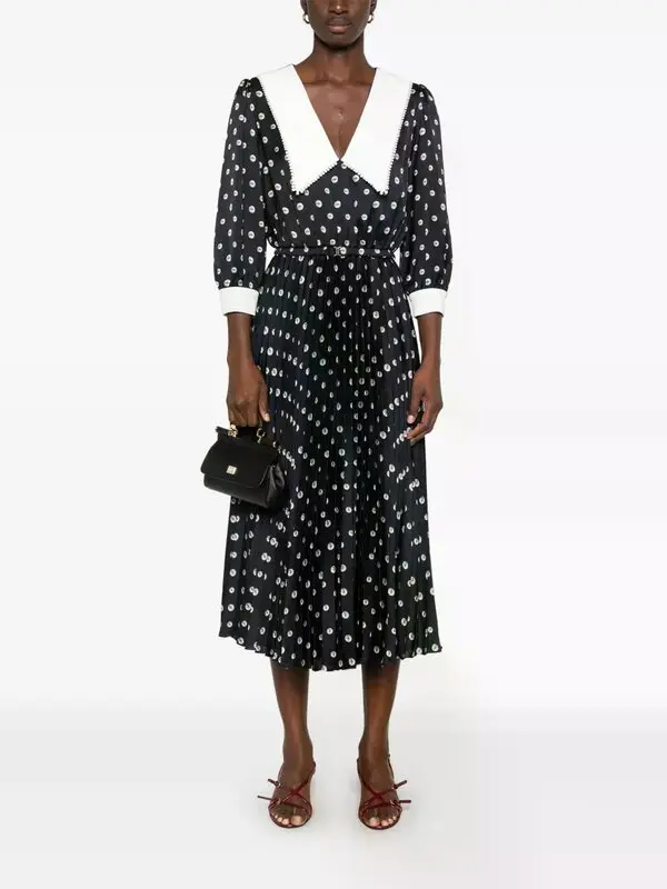 NISSA Pearl-print Midi Dress