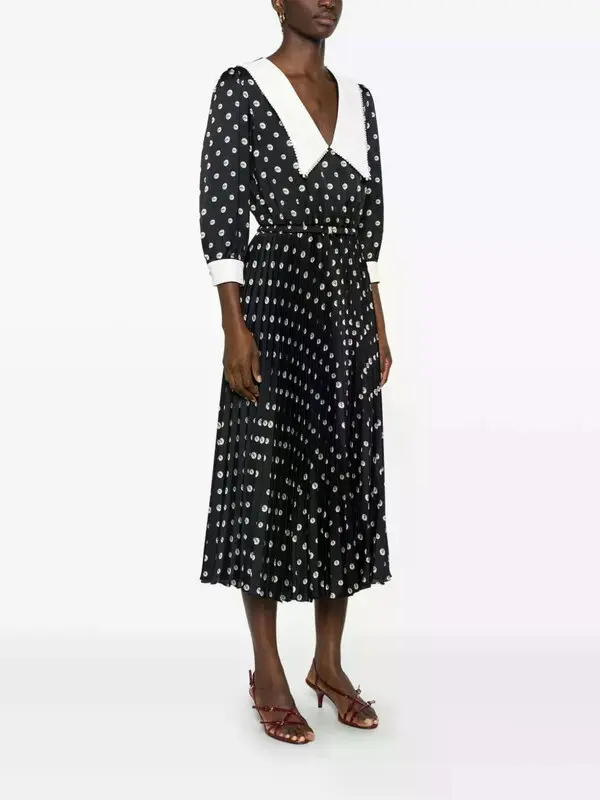 NISSA Pearl-print Midi Dress