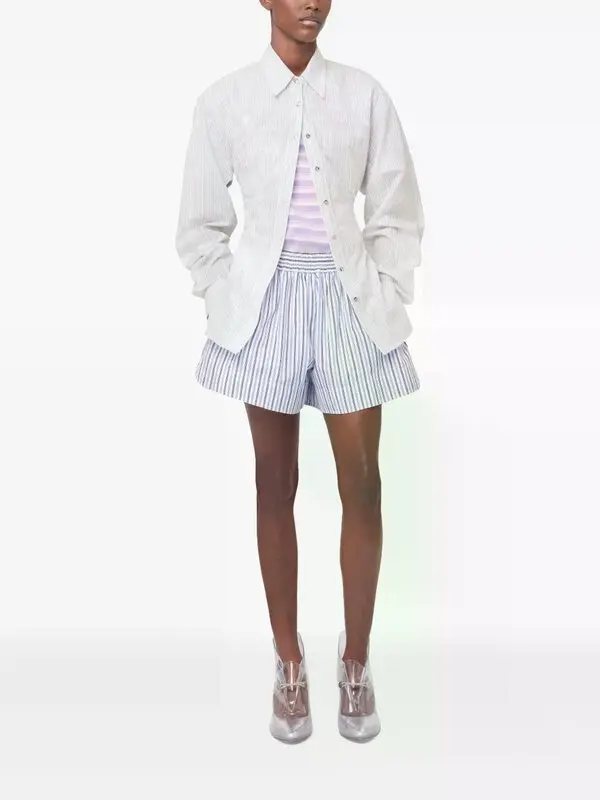 Rabanne Poplin Cotton Shorts - Blue