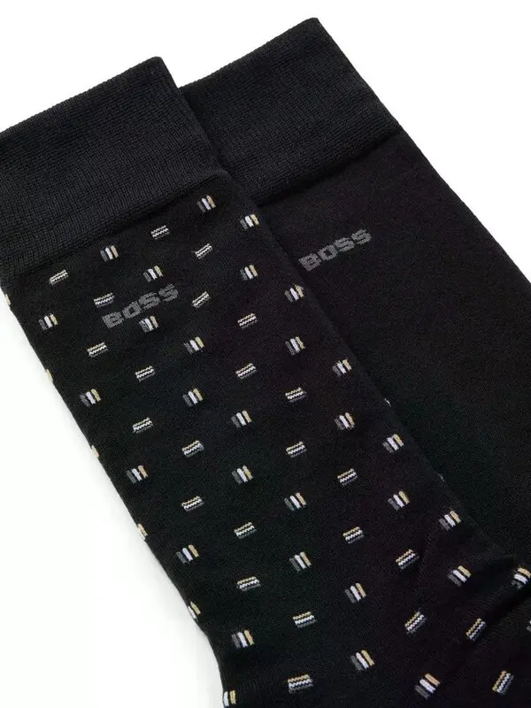 BOSS Intarsia-knit Socks