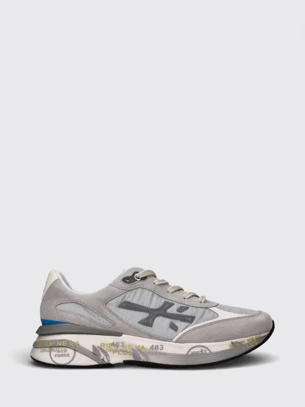 Premiata Moerund Suede And Nylon Sneakers - Grey