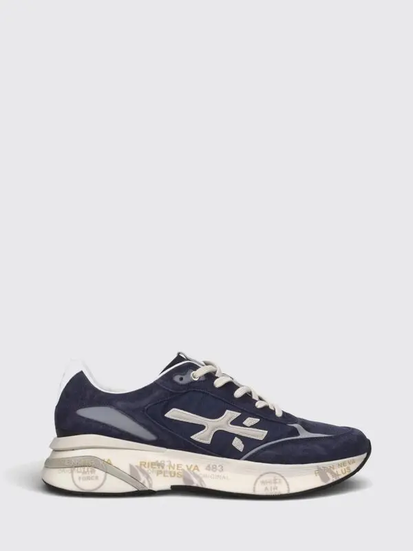 Premiata Moerund Suede And Nylon Sneakers - Blue