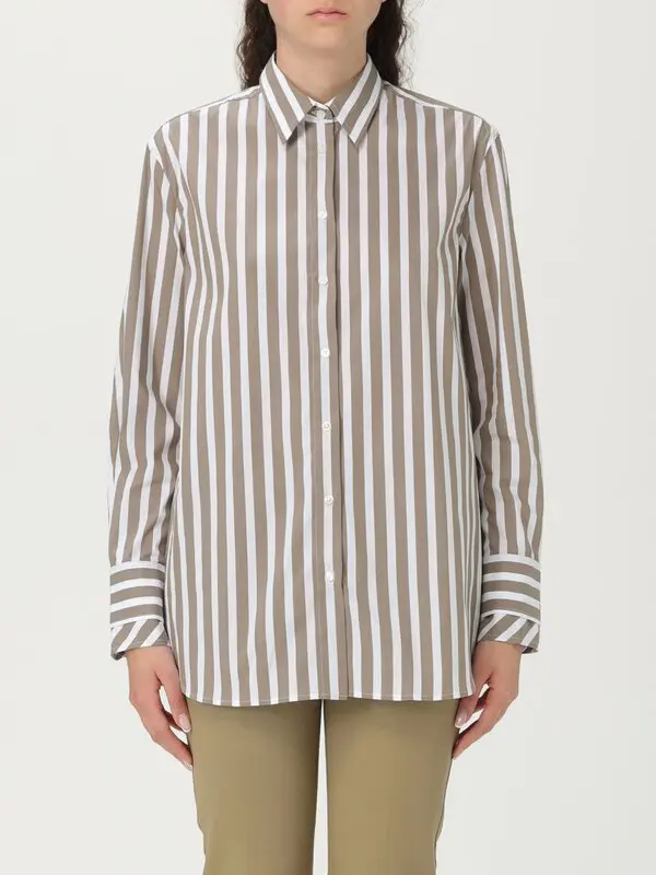 FAY Striped Button-up Shirt - Green