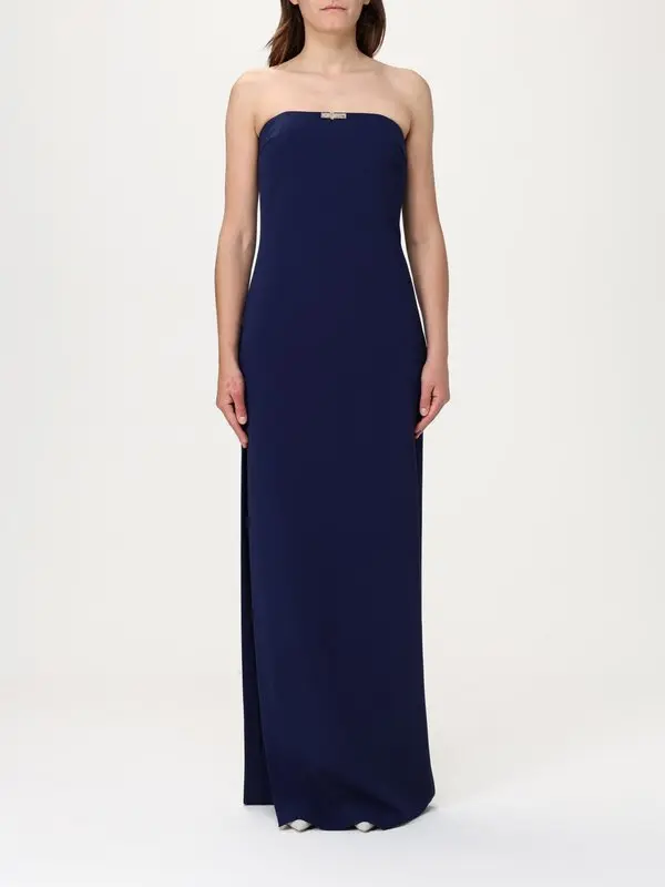 Elisabetta Franchi Strapless Maxi Dress - Blue