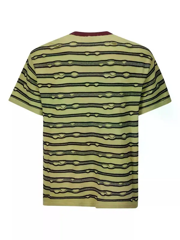 BRAIN DEAD Distressed Striped T-shirt