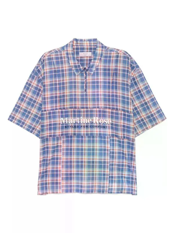 Martine Rose Cotton Checked Polo Shirt