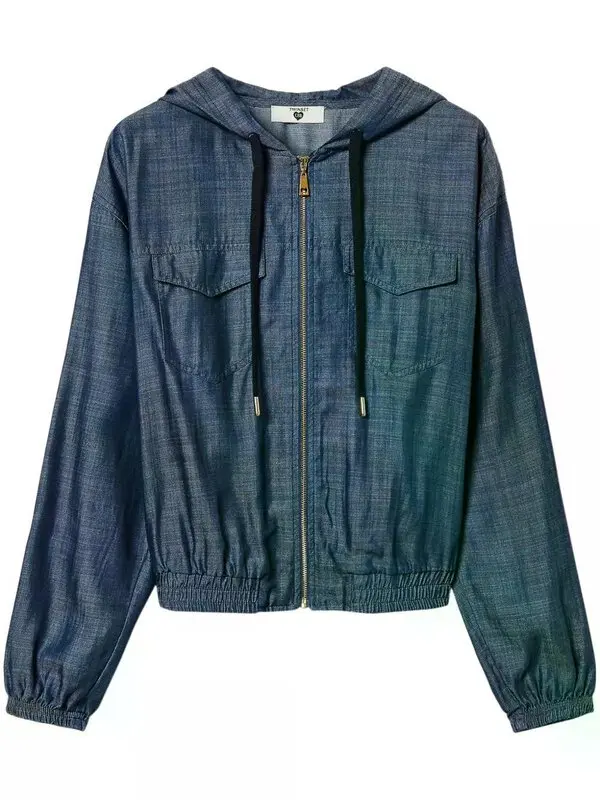 TWINSET Hooded Denim Jacket