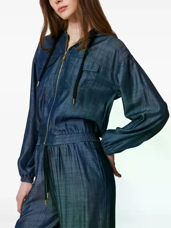 TWINSET Hooded Denim Jacket