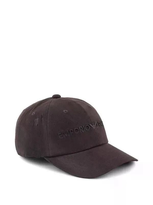 Emporio Armani Logo-embroidered Cap - Brown