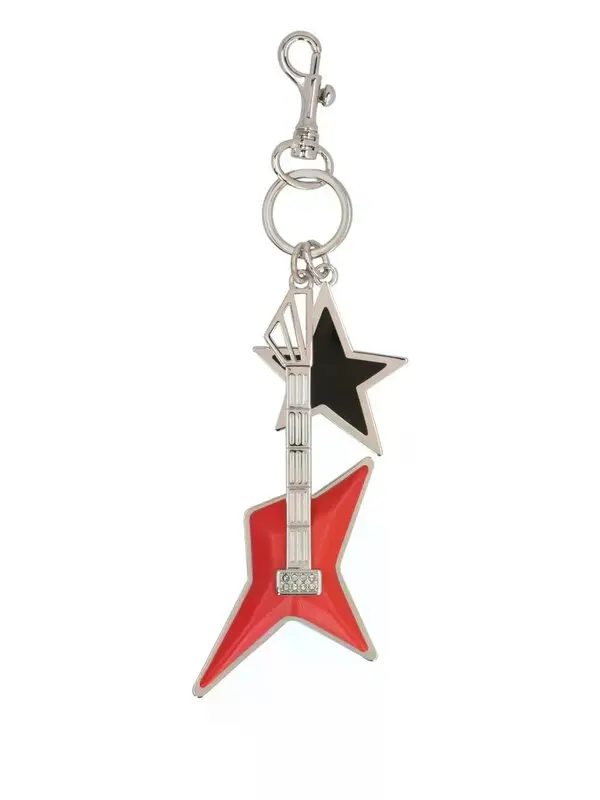 Versace Guitar Star Keyring - Silver