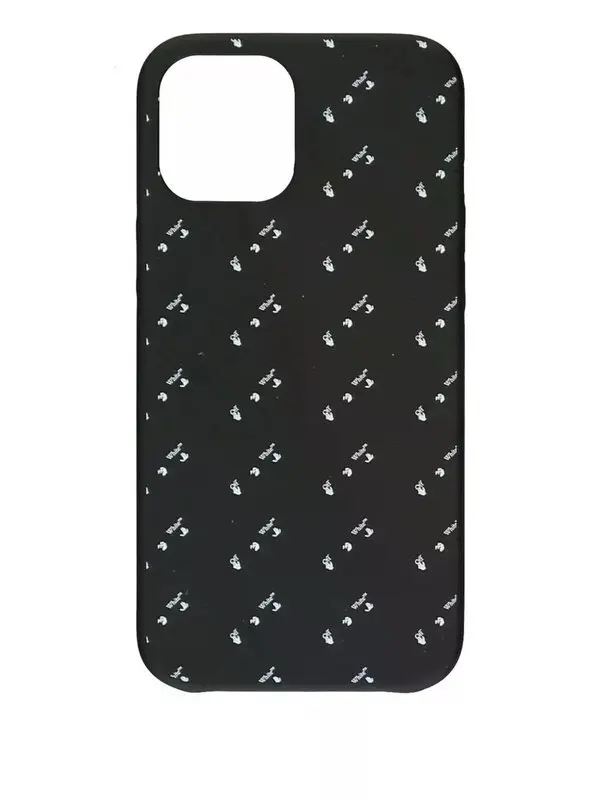Off-White Logo Iphone 12 Case - Black