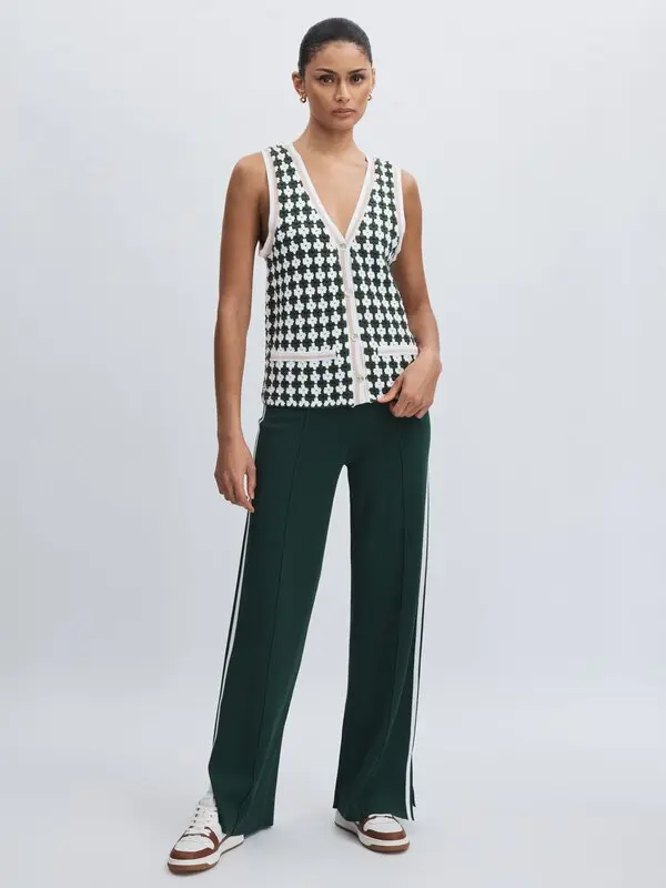 The Upside Portobello Watson Crochet Vest - Green