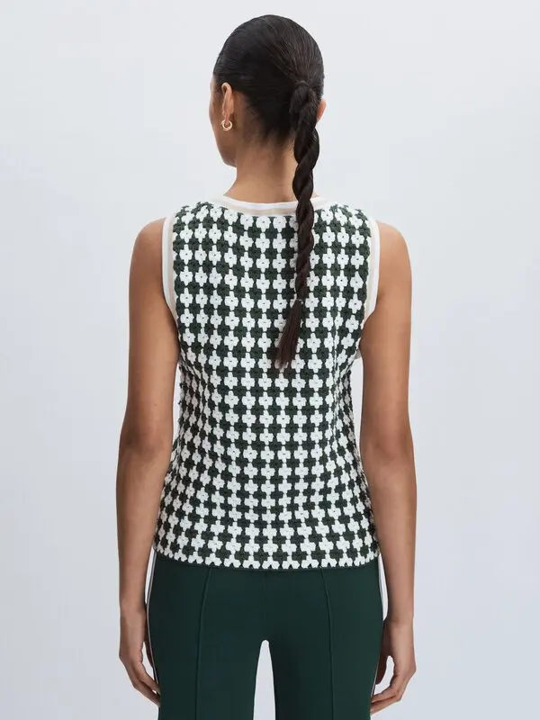 The Upside Portobello Watson Crochet Vest - Green