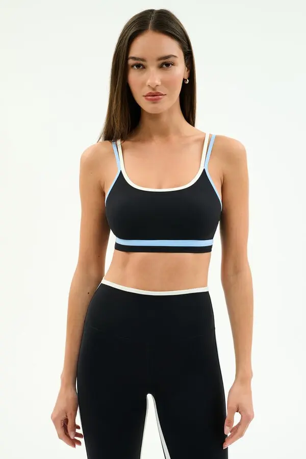 Splits59 Eva Rigor Double Strap Bra - Black/skylight