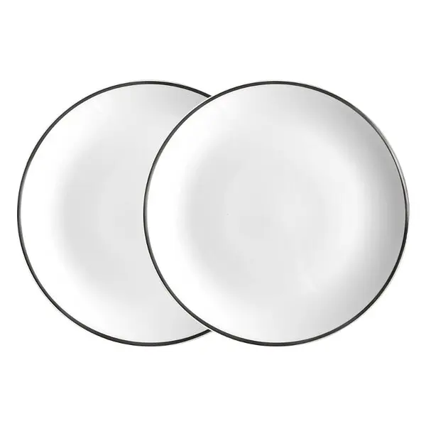 Twig New York Alex Platinum 8 Salad Dessert Plate, Set Of 2 - Silver
