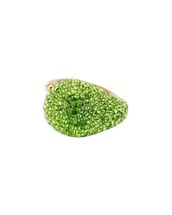Aqua Pave Clay Statement Ring - Green