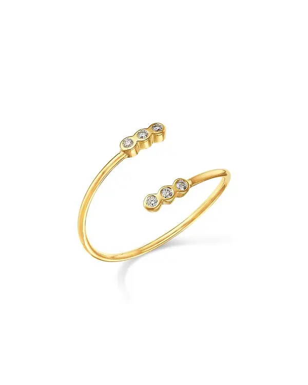Zoe Chicco 14k Yellow Diamond Bypass Ring - Gold