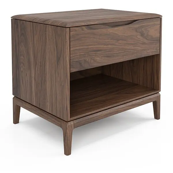 HUPPE River 1 Drawer Nightstand - Brown