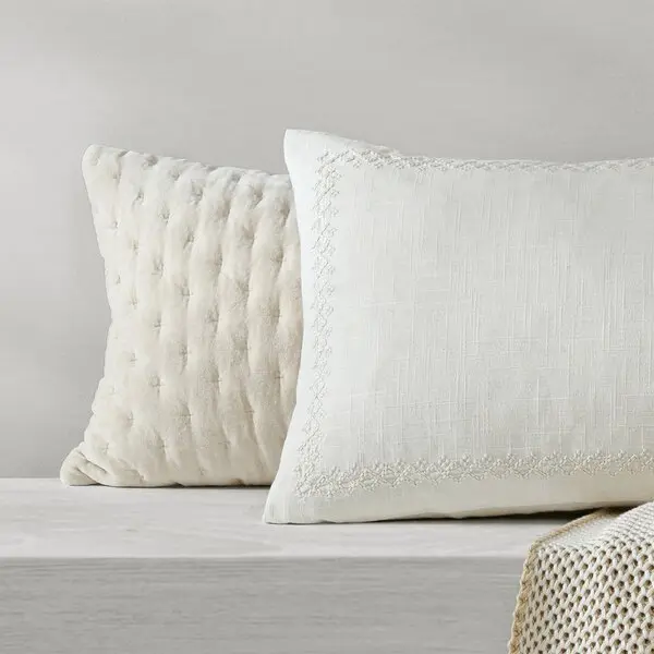 Dkny Pure Velvet Quilt Decorative Bolster Pillow, 12 X 36