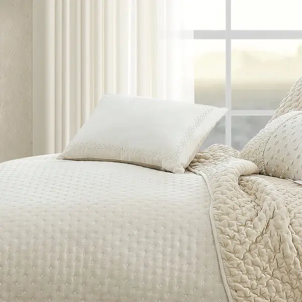 Dkny Pure Border Embroidered Decorative Pillow, 14 X 20