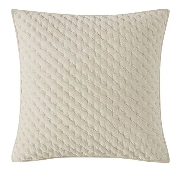 Dkny Pure Velvet Quilt Euro Sham, 26 X 26 - Birch